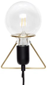 Nástěnná mosazná lampa zlatá Hübsch