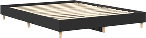 Rám postele bez matrace černý 150x200 cm Technické dřevo 3328709