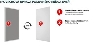 Posuvné dveře Meralia VII 80 (jasan tmavý + jasan tmavý + zrcadlo)