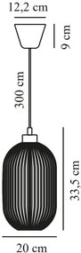 Závěsný lustr z opálového skla Milford pro žárovku E27 ø20cm  - Nordlux