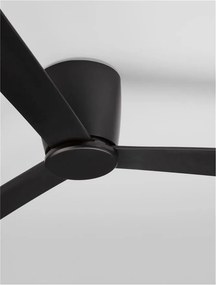 NV 9952330 AKCE - Stropní ventilátor DELL tělo z hliníku matná černá 3ABS dřevěné listy - NOVA LUCE