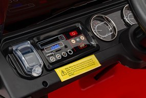 Ramiz Elektrické auto Jeep Wrangler Rubicon pro děti Oranžové + dálkové ovládání + MP3 LED rádio + EVA kola