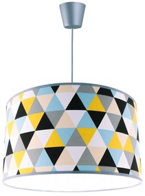 Závěsné svítidlo GARO, 1x textilní stínítko se vzorem (výběr ze 3 barev), (výběr ze 3 barev konstrukce), (fi 35cm)