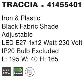 Retro stojací lampa Traccia 195 černé