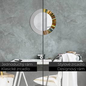 Kulaté dekorativní zrcadlo Abstraktní radiální vzor fi 50 cm
