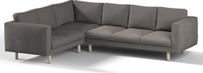Potah na pohovku IKEA Norsborg rohová 5-místná barva šedá látka pletený vzor