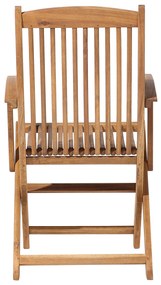 Sada dvou zahradních dřevěných židlí MAUI Beliani