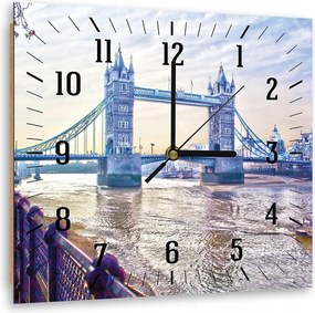 Obraz s hodinami, London Bridge 80x80