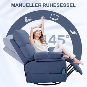 HOMCOM Relaxační křeslo s masážní funkcí, elektrické TV křeslo s vyhříváním, polohovací funkcí, otočné masážní křeslo s pružinovým systémem | Aosom