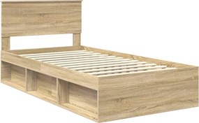 Rám postele s čelo Sonoma 100 x 200 cm Masivní borové dřevo 3410638