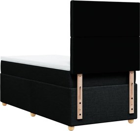 Box spring postel s matrací černá 90x190 cm textil 3291151