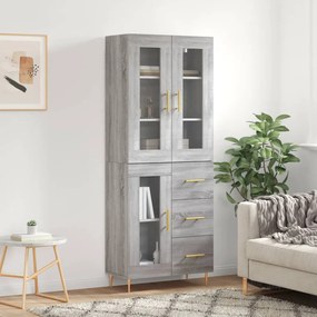 Skříň highboard šedá sonoma 69,5 x 34 x 180 cm kompozitní dřevo - Default Title