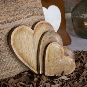 Miska ve tvaru srdce z mangového dřeva Mango Heart L - 25*25*2,5 cm