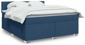 Box spring postel s matrací modrá 180x200 cm textil 3288266