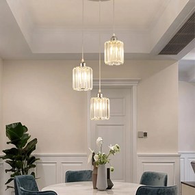 Toolight - ELEGANCE LAMPA SUFITOWA APP210-3CPR KRYSZTAŁ SREBRNA, OSW-08550