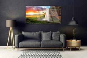 akrylový obraz Hora Vodopád Příroda 120x60 cm