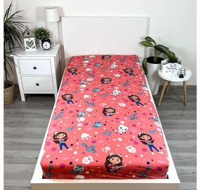 Jerry Fabrics Prostěradlo Gabbys Dollhouse 90x200x25 cm