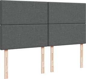 Box spring postel s matrací tmavě šedá 180x200 cm textil 3292861