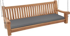 Houpací lavice Joyce s sedací polštář 180 cm + teak – tmavě šedá