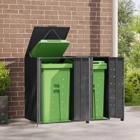 Box na 2 popelnice antracitový 138 x 79 x 117 cm ocel 3279982
