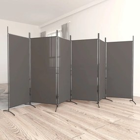 vidaXL 6dílný paraván 520x180 cm textil [350273] Barva: antracitová