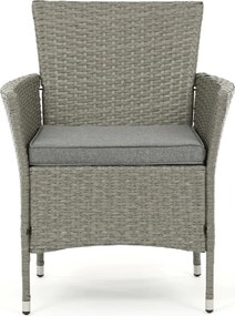 Zahradní sestava AZS-A1442 GREY, polyratan, šedá (111 x 62) cm