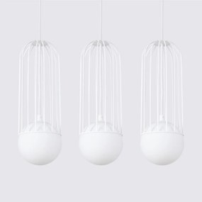 Sollux Lighting Závěsné svítidlo BRINA 3L bílé