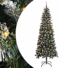 Umělý vánoční stromeček Zelená 210 cm PVC, plast a ocel 3395832