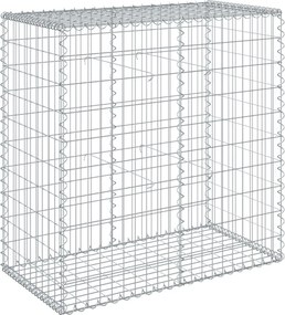 Gabionový koš s víkem 100 x 50 x 100 cm pozinkované železo 3295142