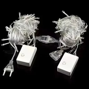 LED vánoční řetěz EHD-LS03 teplá bílá / Řetěz / 100 LED / 10 m