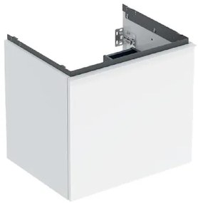 Geberit Acanto - Umyvadlová skříňka, 59x54x48 cm, 1 zásuvka, lesklá bílá 503.003.01.1