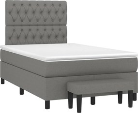 Box spring postel s matrací tmavě šedá 120x190 cm textil 3270377