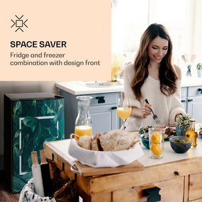 Klarstein CoolArt, lednice, mrazící prostor, 79 l/9 l, energetická třída E, designové dveře