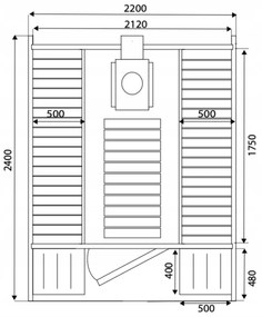 NIKIDO Venkovní sudová sauna na dřevo nebo elektřinu CORE 240 x220 pro 4-6 osob