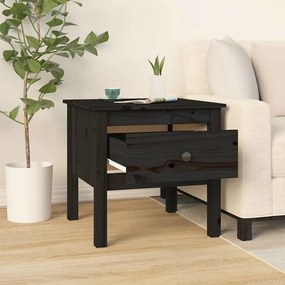 vidaXL Odkládací stolek 50 x 50 x 49 cm masivní borovice [813802] Barva: Černá