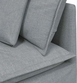 Modulární pohovka s polštáři textil světle šedá 3321237