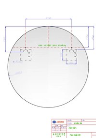 PURE RONDE kulaté zrcadlo na chodbu do předsíně nástěnné Ø 60 cm s leštěnou hranou do koupelny na zeď 710-204