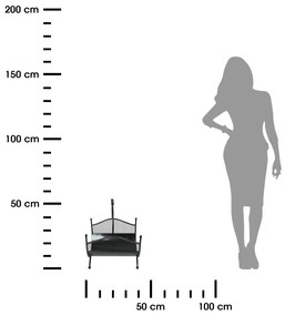 Kovový koš na dřevo Criss, 40x52 cm, černá