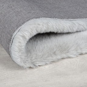 Kusový koberec Ivy Faux Fur Grey, 120x170, šedá, obývacia izba, Flair Rugs