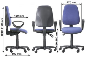 Pracovní židle Comfort bez područek, zelená