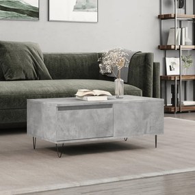 Konferenční Stolek Betonově Šedý 90X50X36,5 Cm Kompozitní Dřevo - Kouřový dub