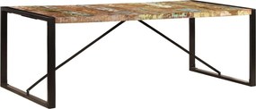 vidaXL Jídelní stůl 220 x 100 x 75 cm masivní recyklované dřevo [247409] Barva: Černá
