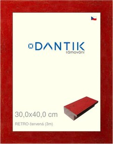 DANTIK rámeček 30x40 | RETRO červená (Plexi Čiré)