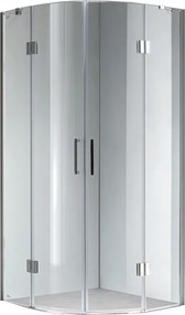 BPS-koupelny Čtvrtkruhový sprchový kout KZ92 90x90 chrom/transparent - bez vaničky