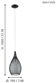 Eglo 92252 - Lustr RAZONI 1xE27/60W/230V