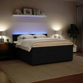 Box spring postel s matrací černá 180x200 cm samet 3288692
