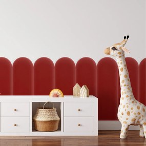Sametový čalouněný panel - Oblouk - 20x60cm Farba: Červená