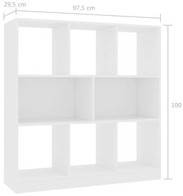 vidaXL Marketos Knihovna bílá 97,5 x 29,5 x 100 cm kompozitní dřevo