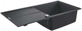 Grohe - Kompozitní dřez K400 s automatickým odtokem, 100x50 cm, granitová černá 31641AP0