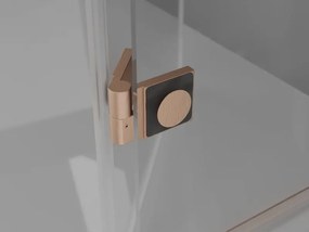 Mexen Mist-H sprchové dveře otočné levé 90 cm, transparentní, kartáčovaná měď - 8A5-090-000-65-00-L